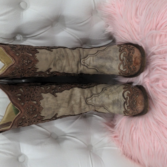 Corral | Shoes | Corral Texas Cowboy Boots Leather Laser Overlay A2665 ...